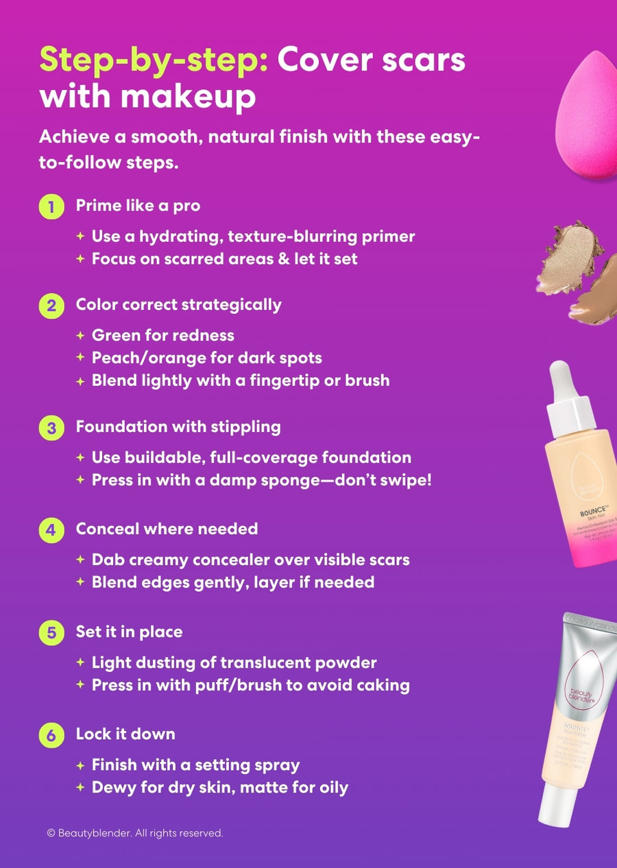 How to Cover Up Scars Instantly With Makeup